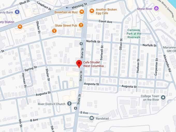 16. cafe strudel west columbia map