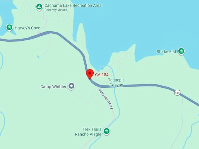 16. california state route 154 map