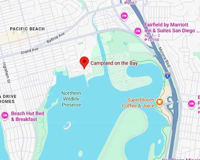 16. campland on the bay map