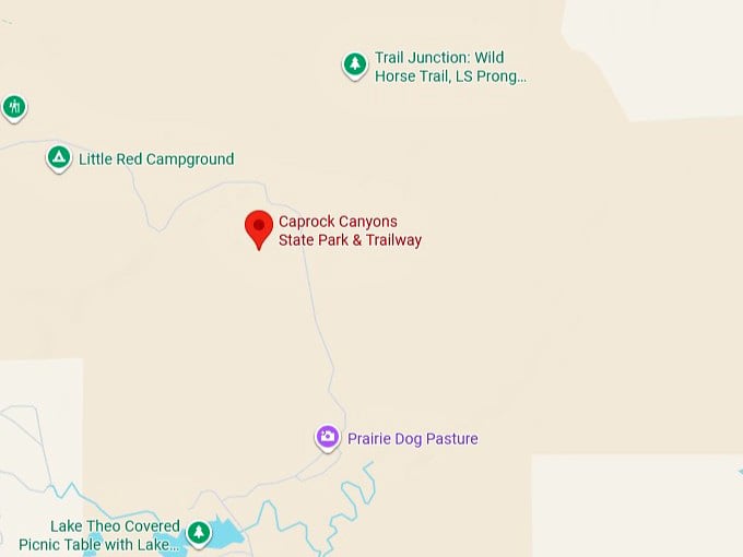 16. caprock canyons state park & trailway map