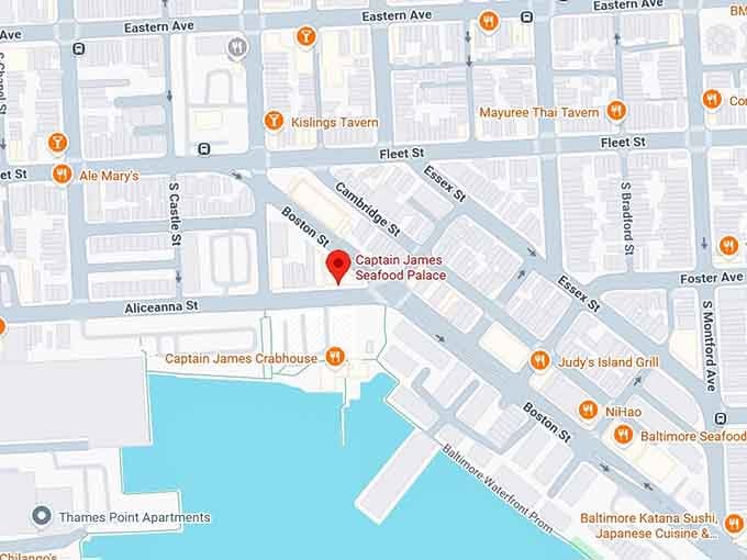 16. captain james landing map