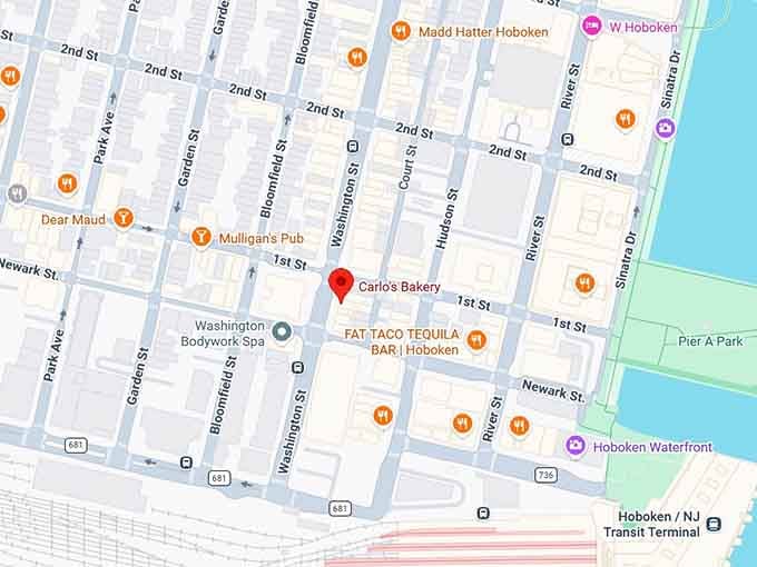 16. carlo&rsquo;s bakery map