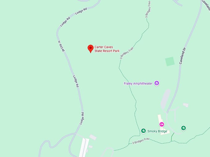 16. carter caves state resort park map