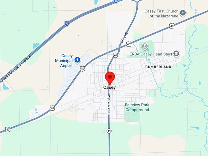 casey il map