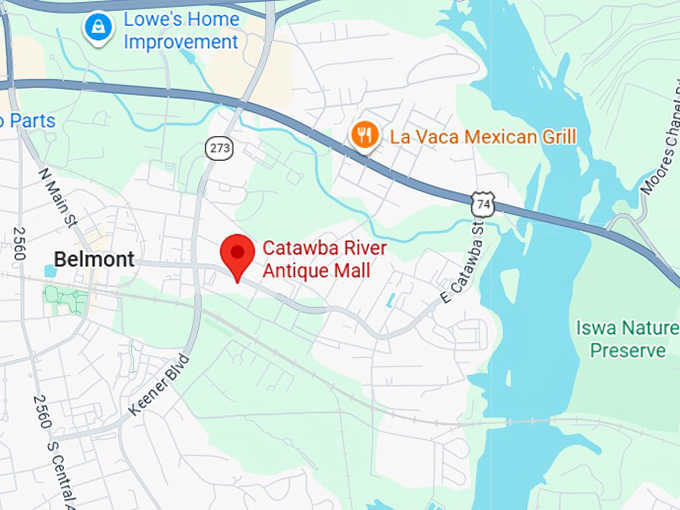 16. catawba river antique mall map
