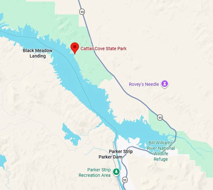 16. cattail cove state park map