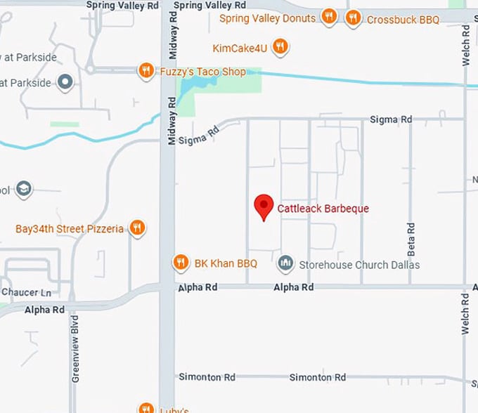 16. cattleack barbeque map