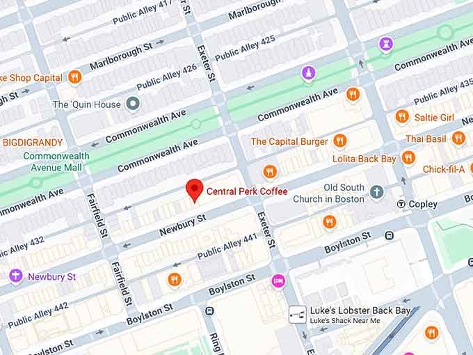 16. central perk coffee co map