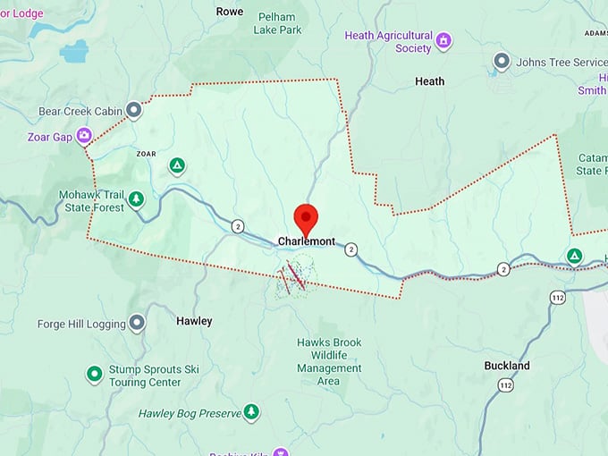 16. charlemont, ma map