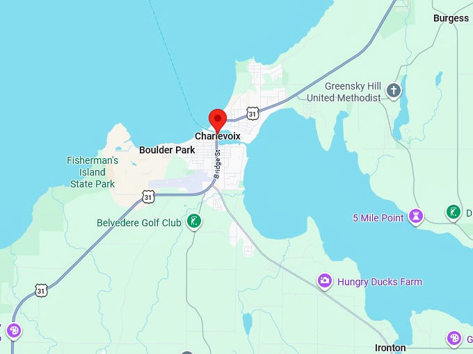 16. charlevoix mi map