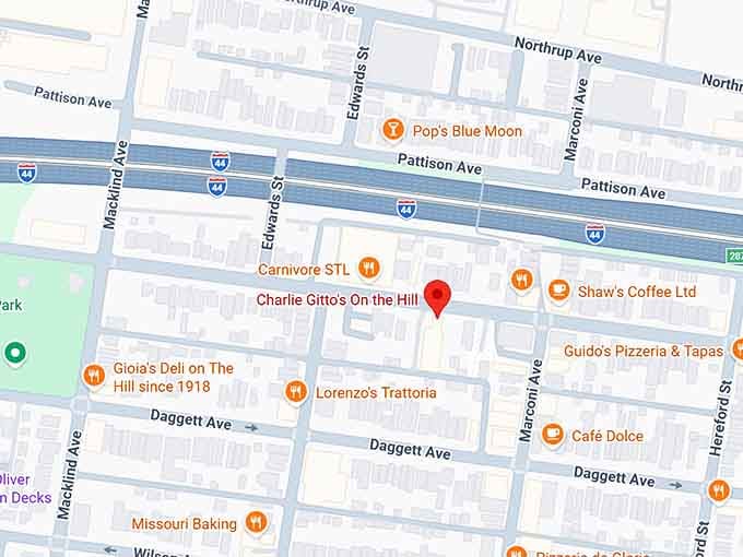 16. charlie gitto's on the hill map