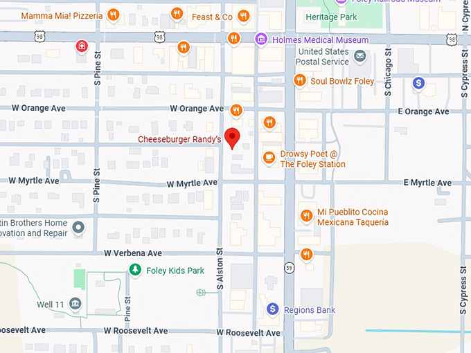 16. cheeseburger randy&rsquo;s map