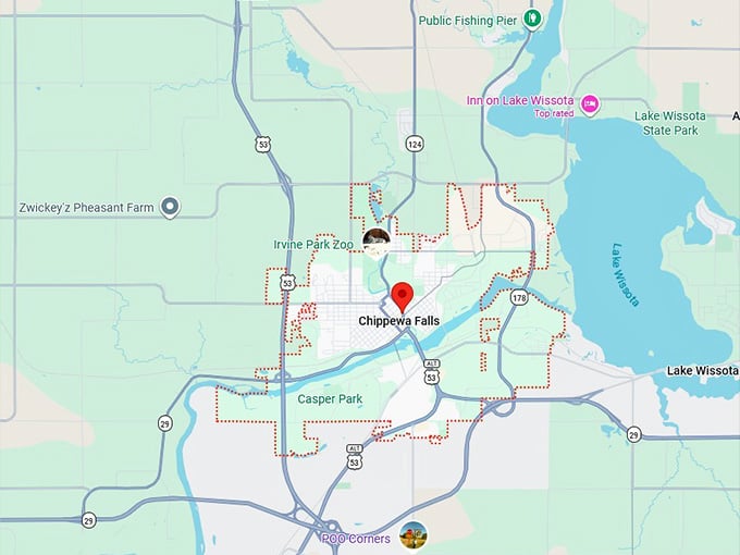 16. chippewa falls, wi map