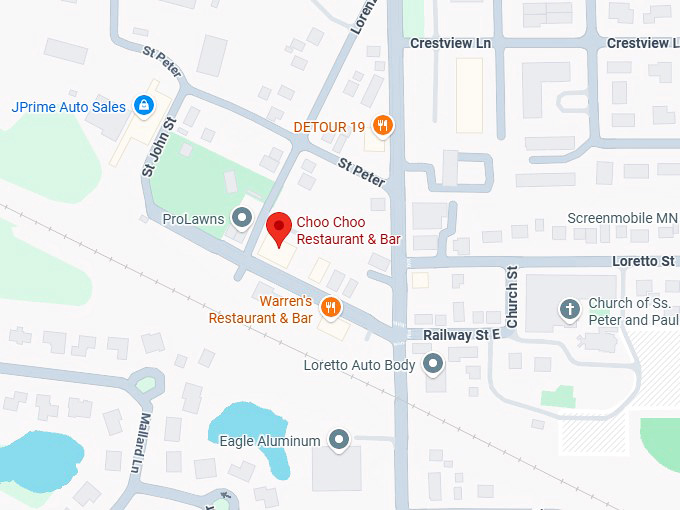 16. choo choo restaurant & bar map