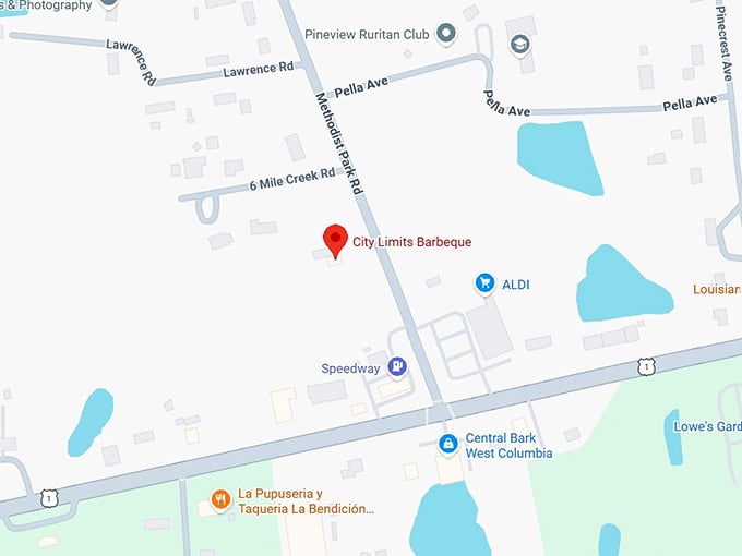 16. city limits barbeque map