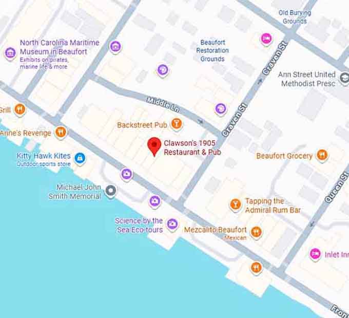 16. clawson's 1905 restaurant & pub map