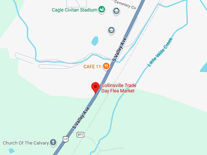 16. collinsville trade day flea market map