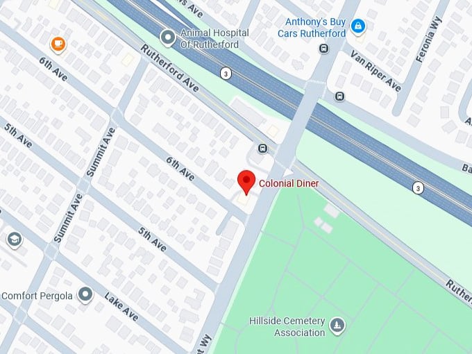 16. colonial diner's map