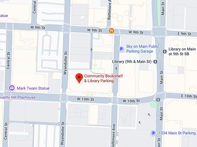 16. community bookshelf & library parking map