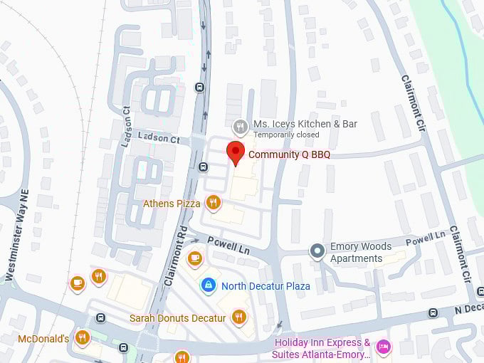 16. community q bbq map