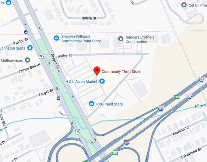 16. community thrift store map