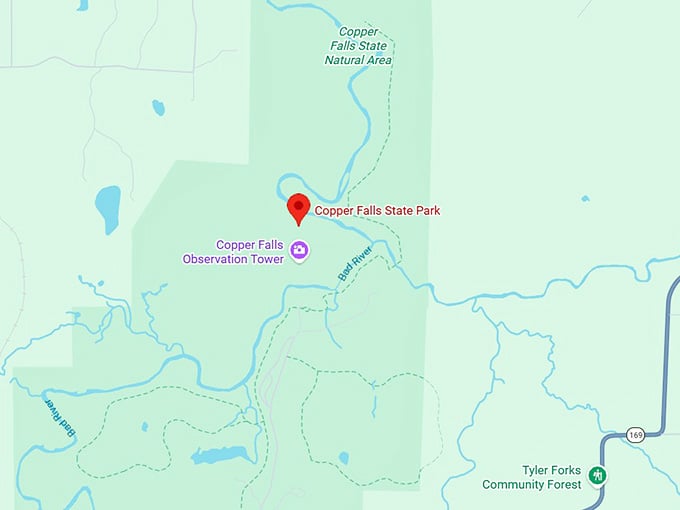 16. copper falls state park map