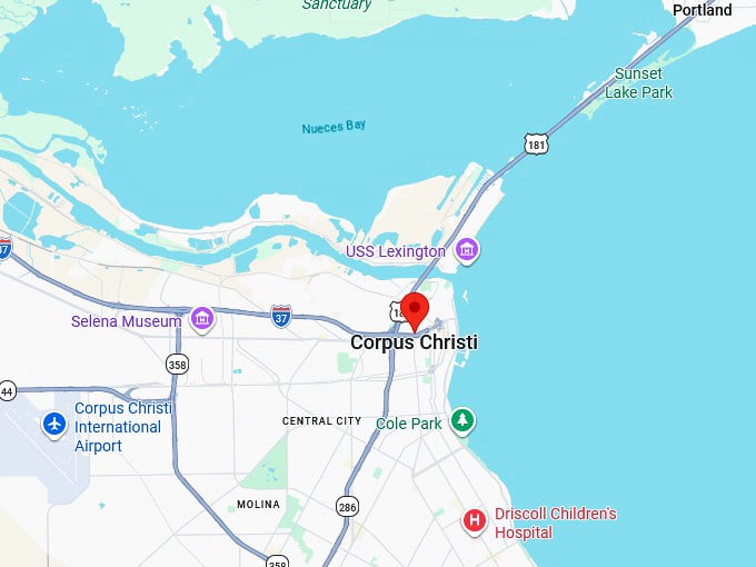 16. corpus christi tx map