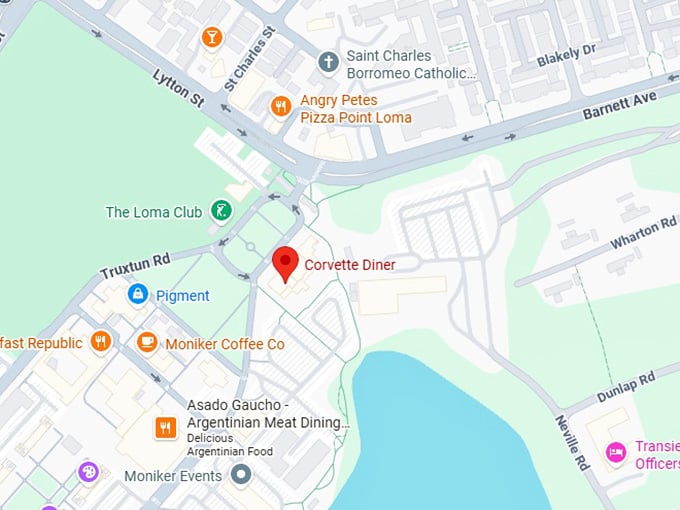 16. corvette diner map