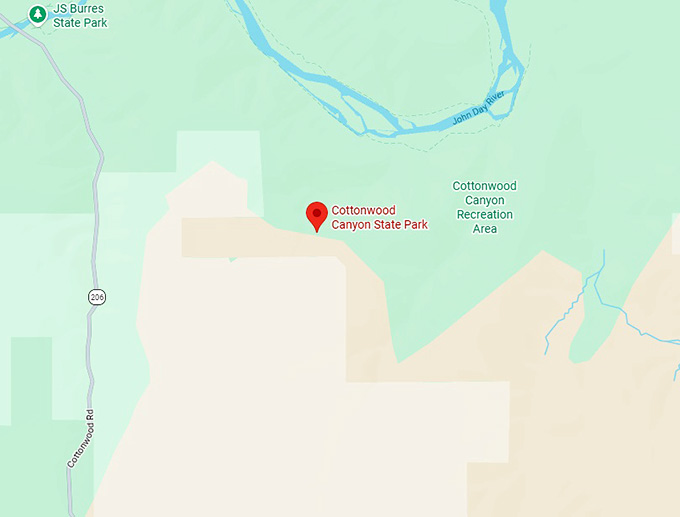 16. cottonwood canyon state park map