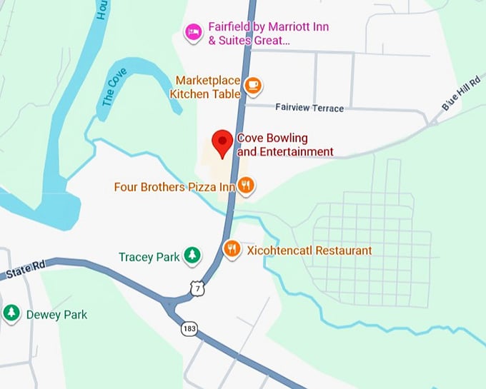 16. cove bowling and entertainment map