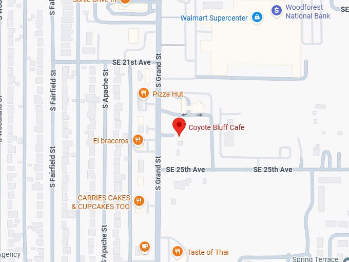 16. coyote bluff cafe map