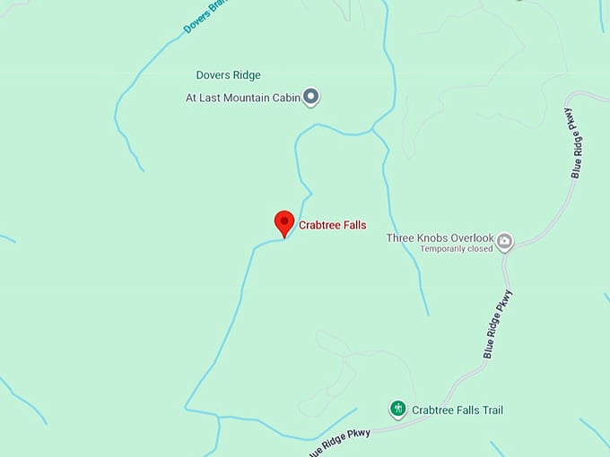 16. crabtree falls map