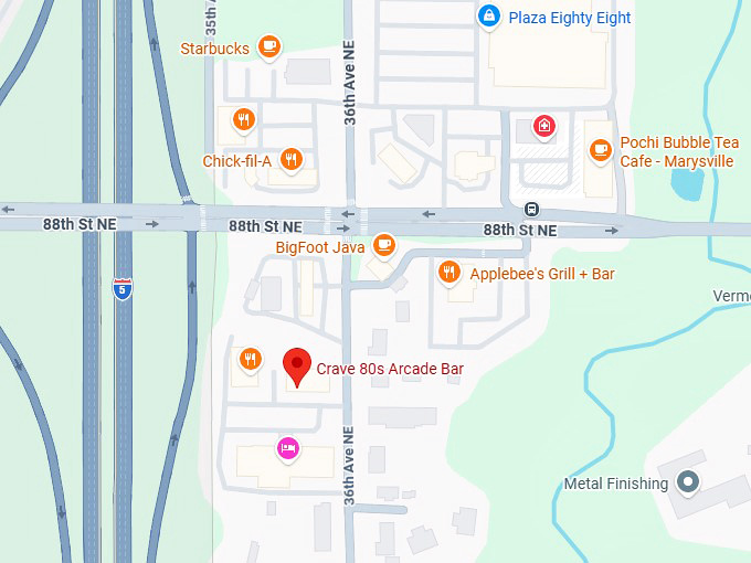 16. crave 80s arcade bar map