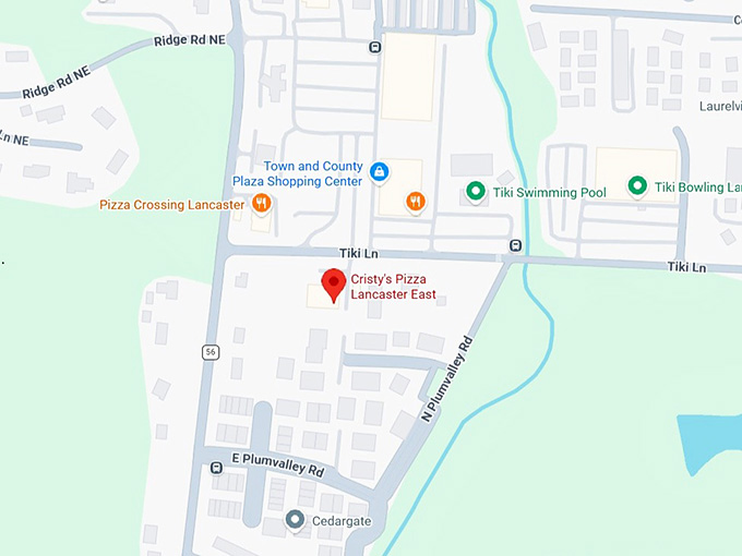 16. cristy's pizza lancaster east map