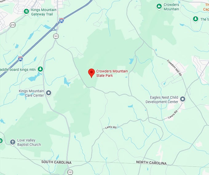 16. crowders mountain state park map