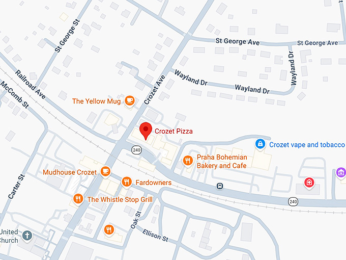 16. crozet pizza map