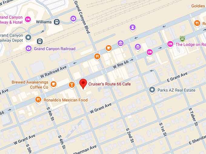 16. cruiser's route 66 cafe map