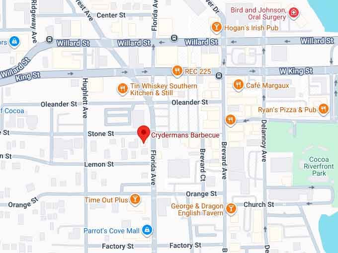 16. crydermans barbecue map