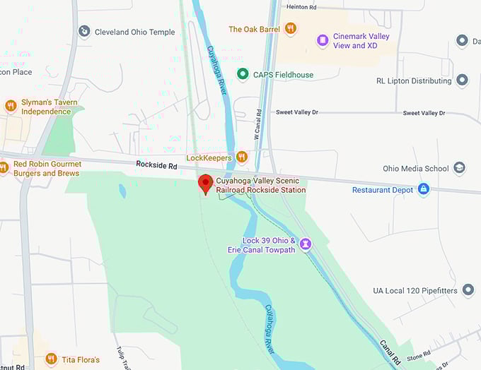 16. cuyahoga valley scenic railroad rockside station map