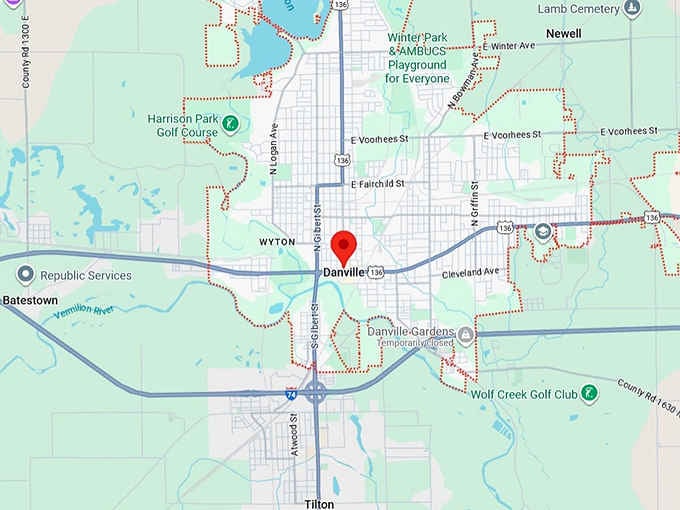 16. danville, il map