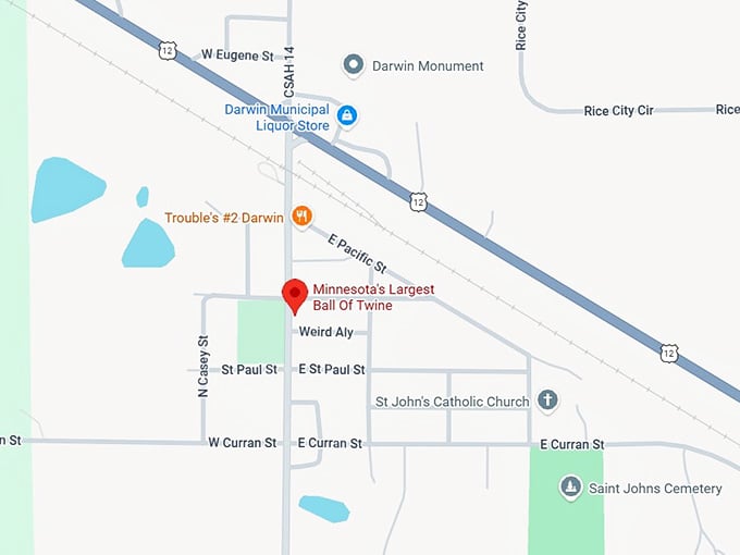 16. darwin&rsquo;s largest ball of twine map