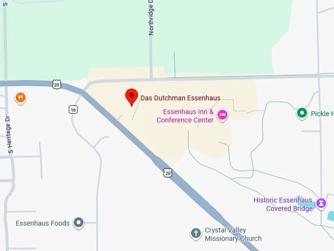 16. das dutchman essenhaus' map