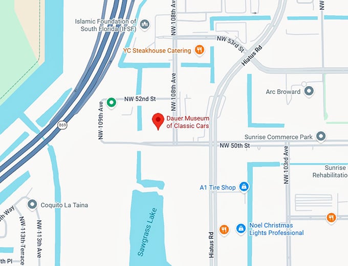 16. dauer museum of classic cars map