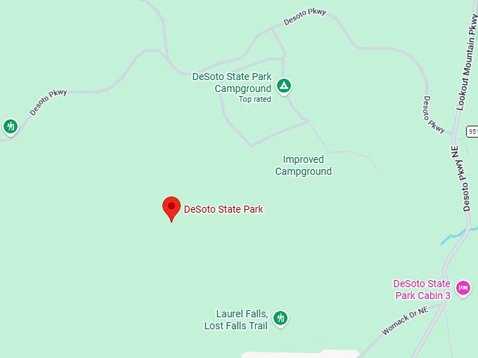 16. desoto state park map