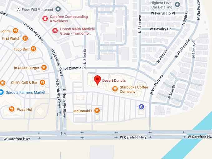 16. desert donuts map