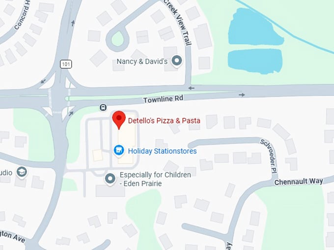 16. detello's pizza & pasta map