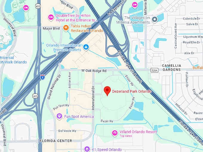 16. dezerland park orlando map