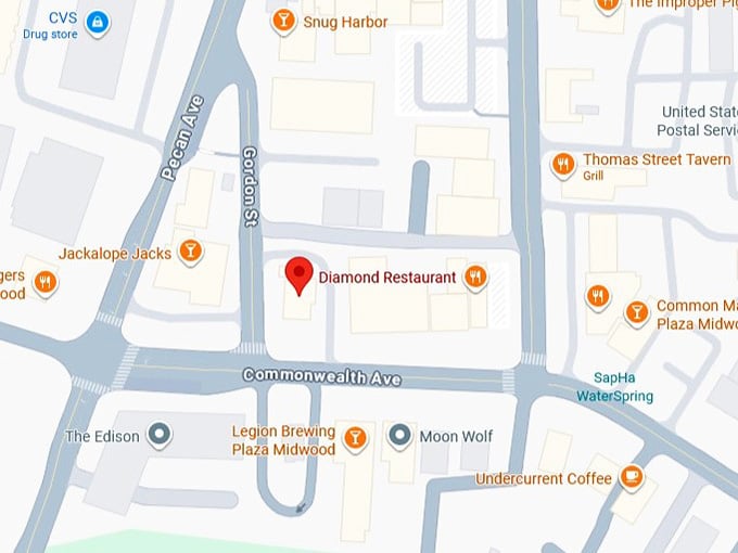 16. diamond restaurant's map