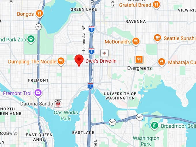 16. dick's drive in (111 ne 45th st) map
