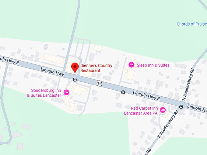 16. dienner&rsquo;s country restaurant map